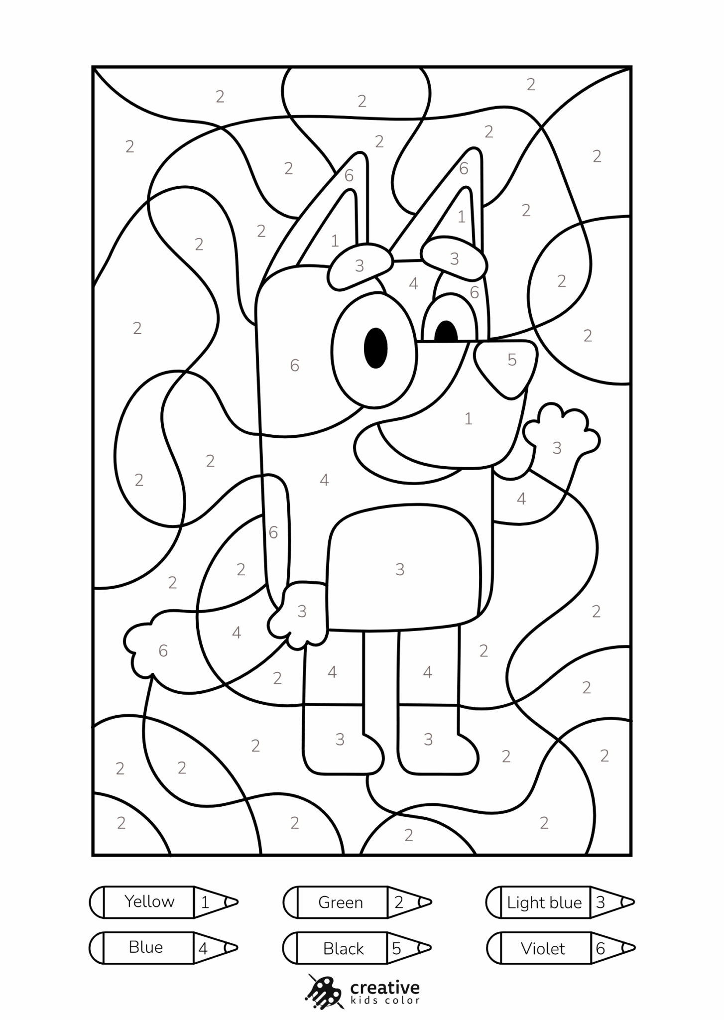 color by number free printable pdf - UK Printable Hub