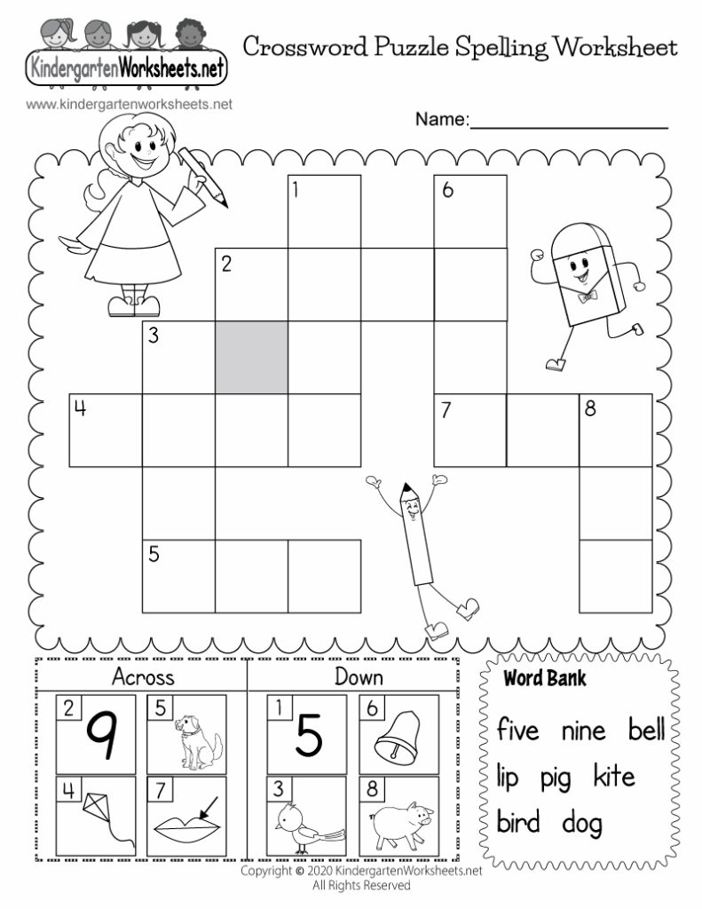crossword puzzles for kindergarten free printable - UK Printable Hub
