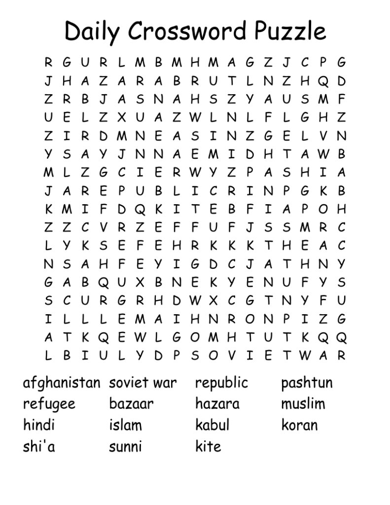 free daily crosswords printable pdf - UK Printable Hub