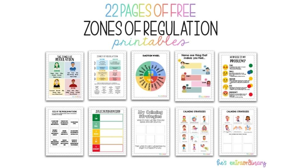 zones of regulation toolbox free printables - UK Printable Hub