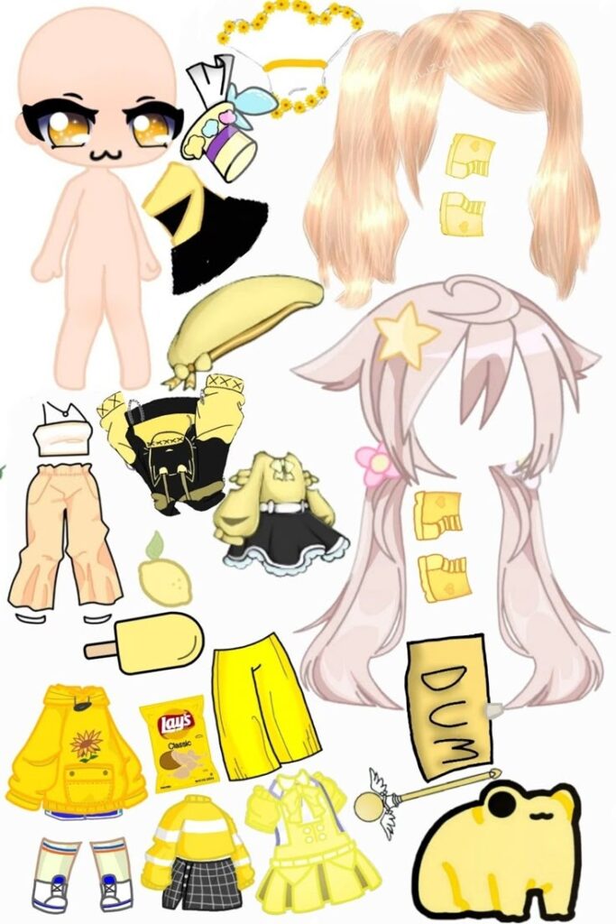 gacha life paper doll template - UK Printable Hub