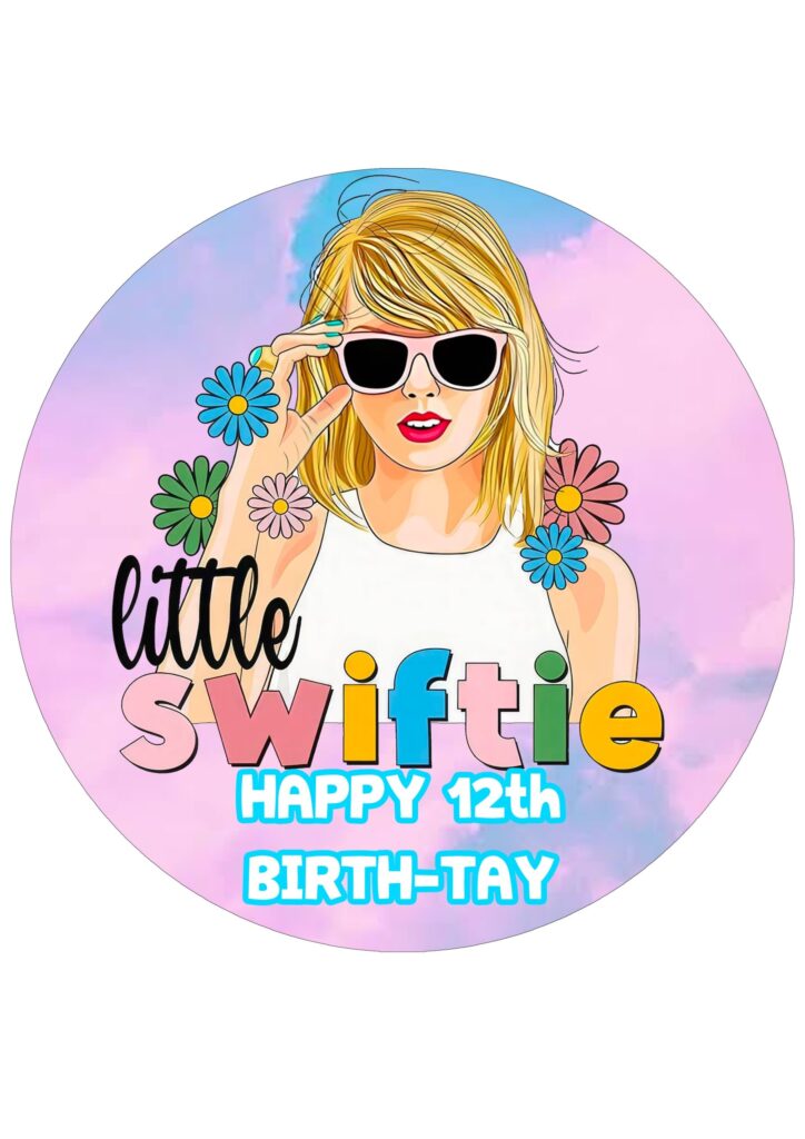 taylor swift birthday cake topper printable - UK Printable Hub