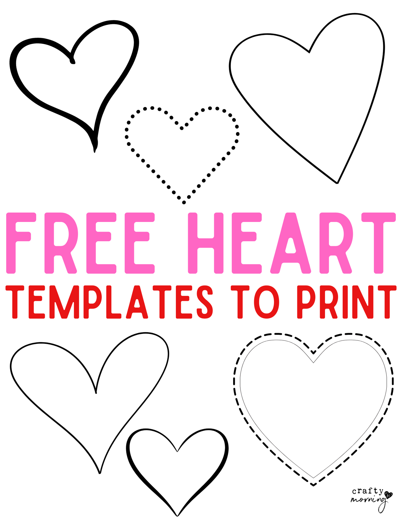 Heart Template To Print - UK Printable Hub