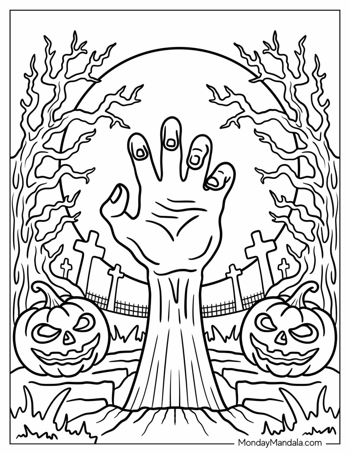 Scary Coloring Pages For Halloween - UK Printable Hub