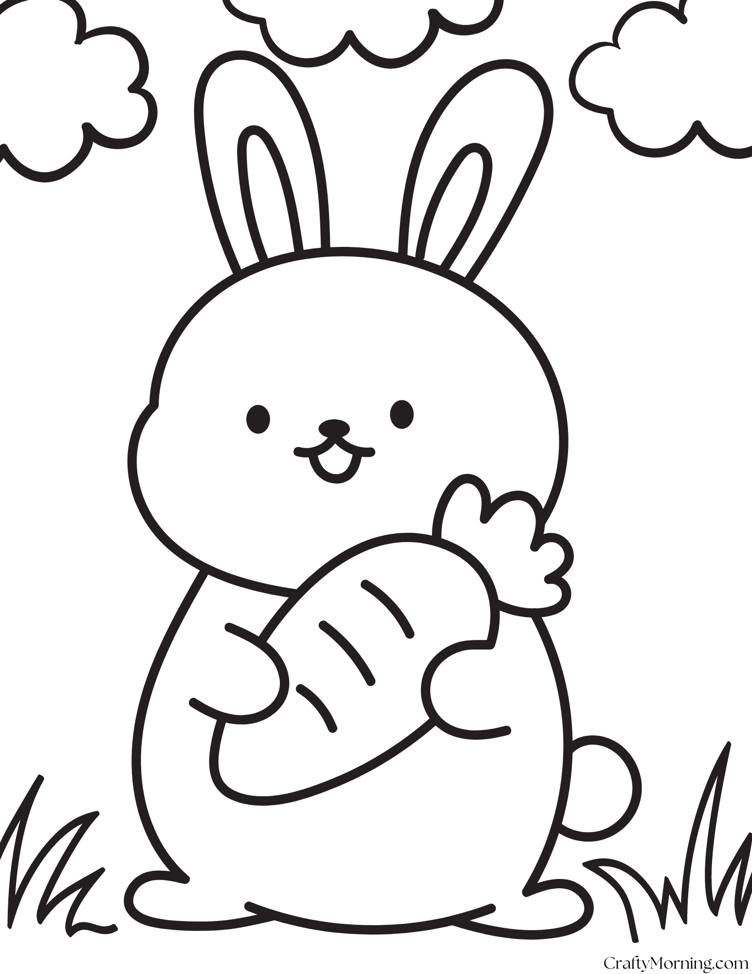 Free Bunny Coloring Pages Printable - UK Printable Hub