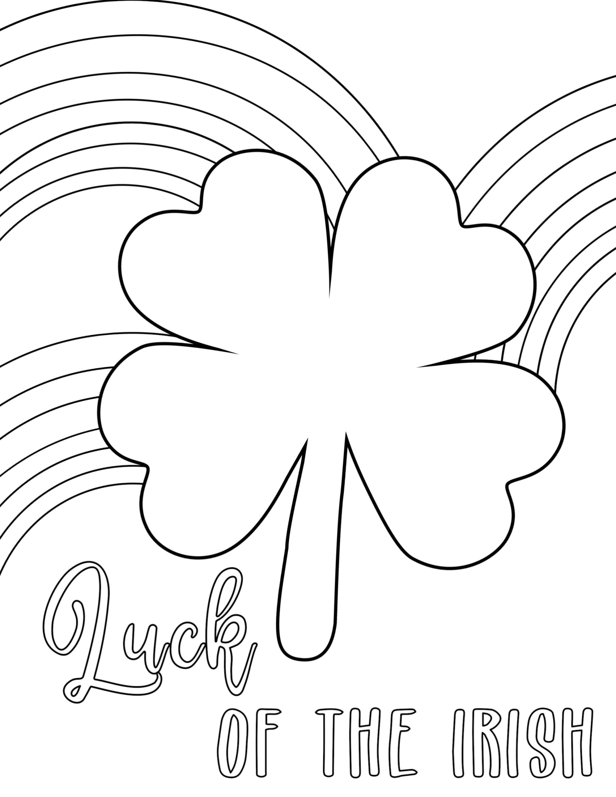 Shamrock Images To Color - UK Printable Hub