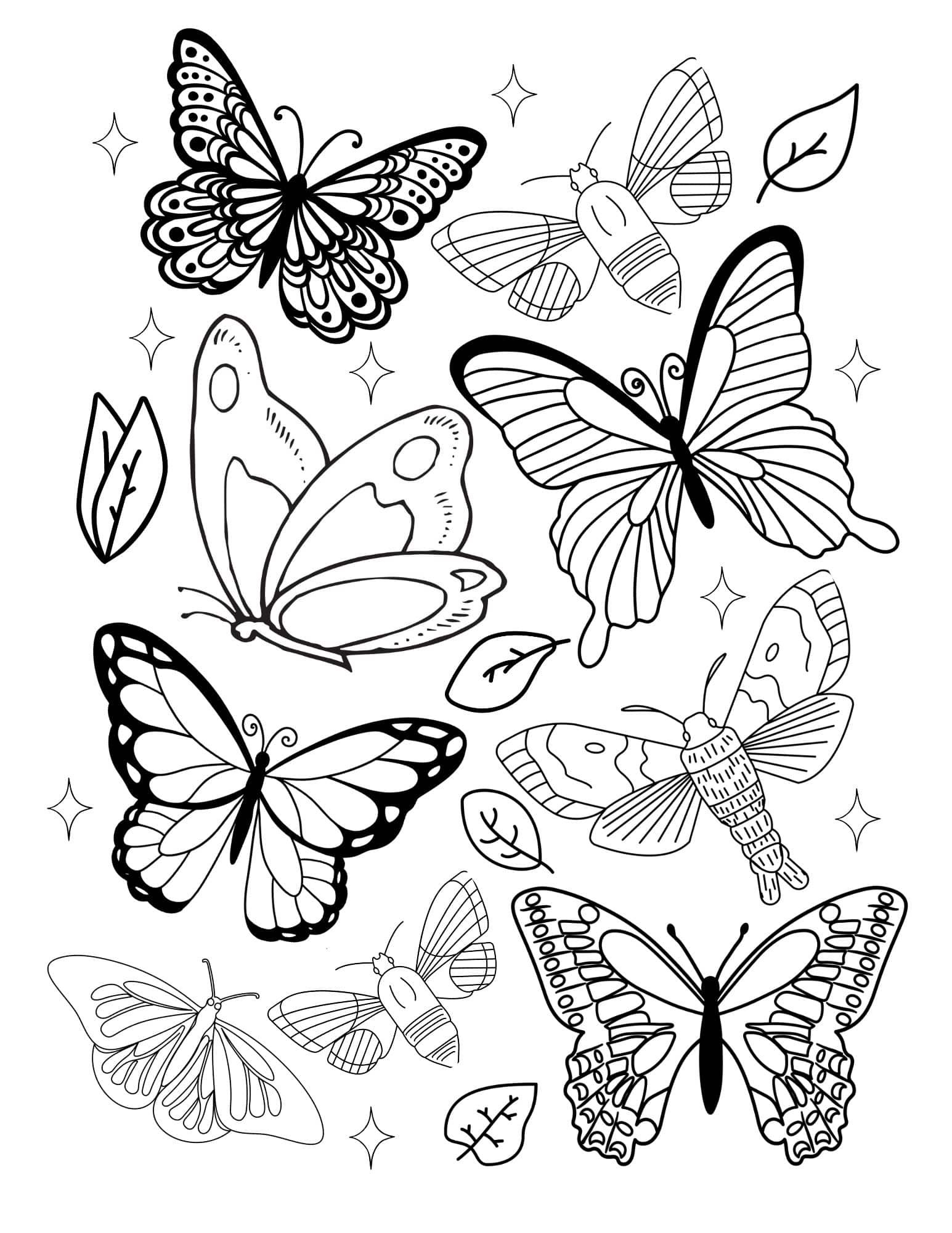 Free Coloring Pages Butterfly - UK Printable Hub