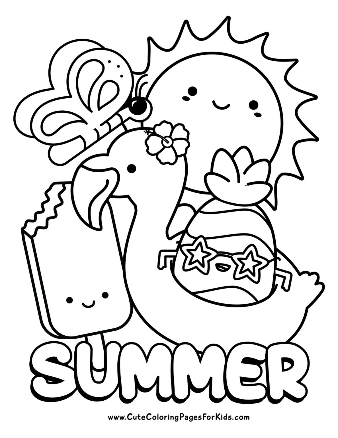 free printable summer coloring pages for kindergarten - UK Printable Hub